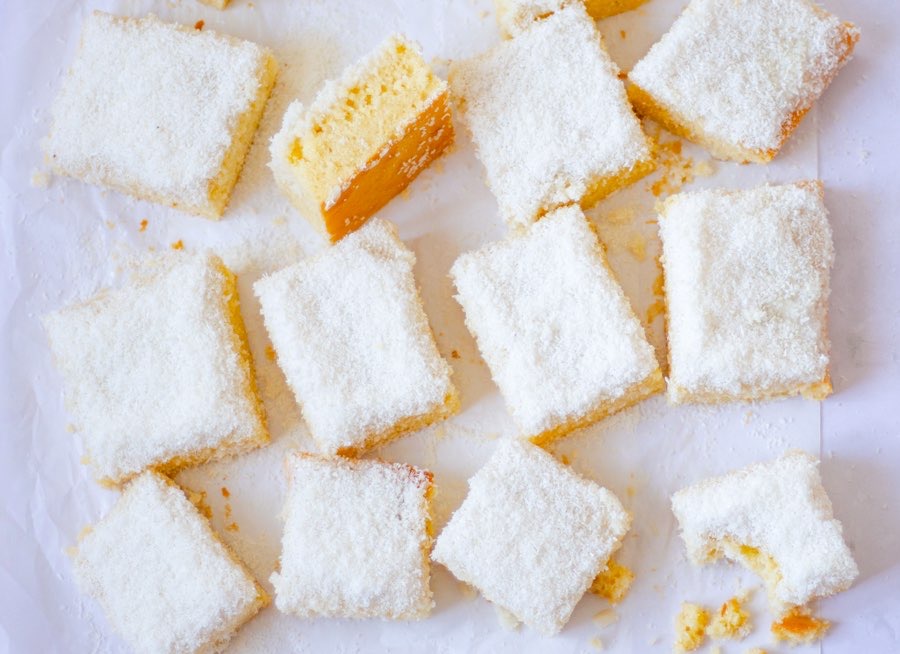 CTW - the best simple and moist tropical coconut sheet cake